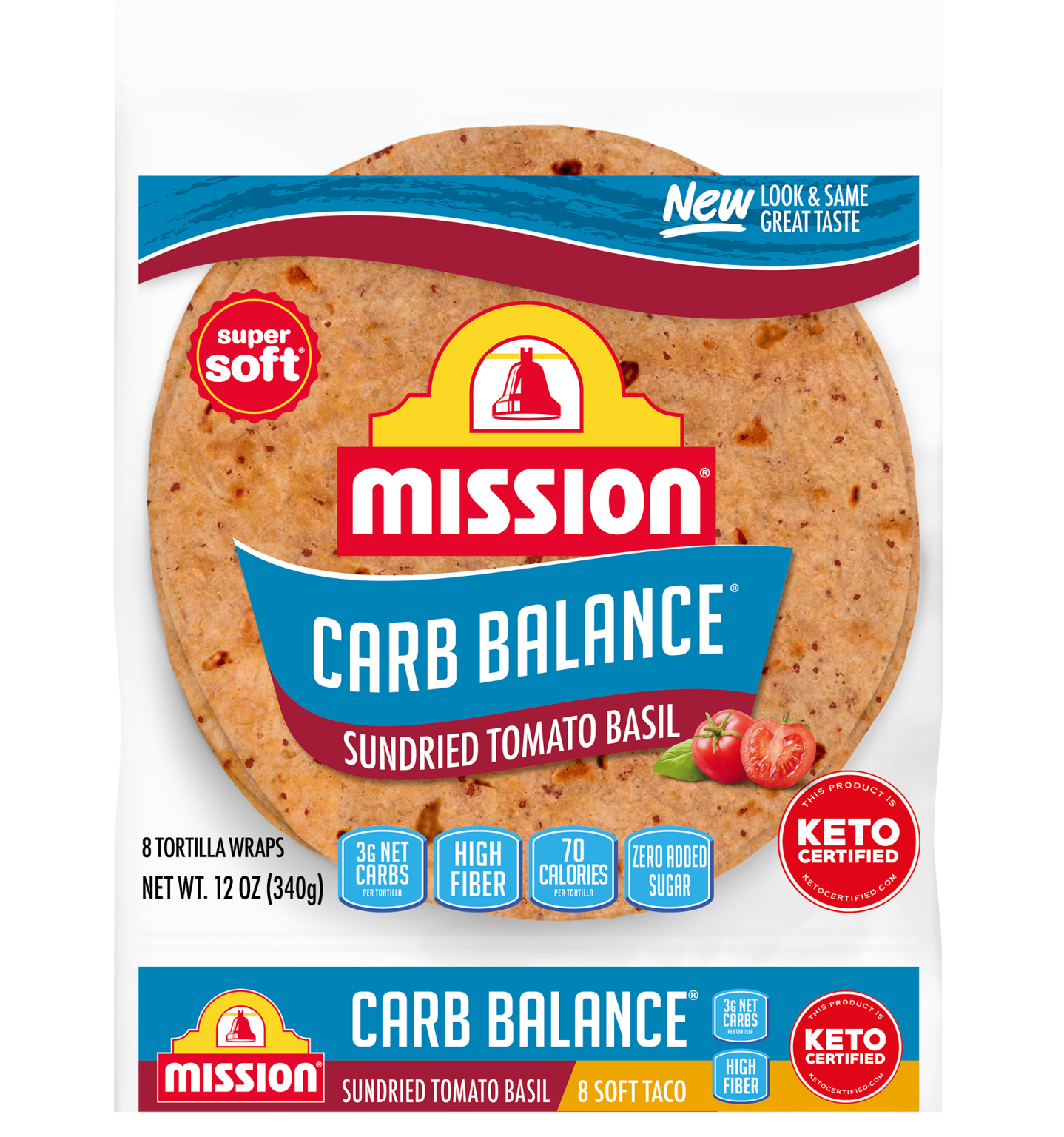Carb Balance Sundried Tomato Basil Wraps - Mission Foods